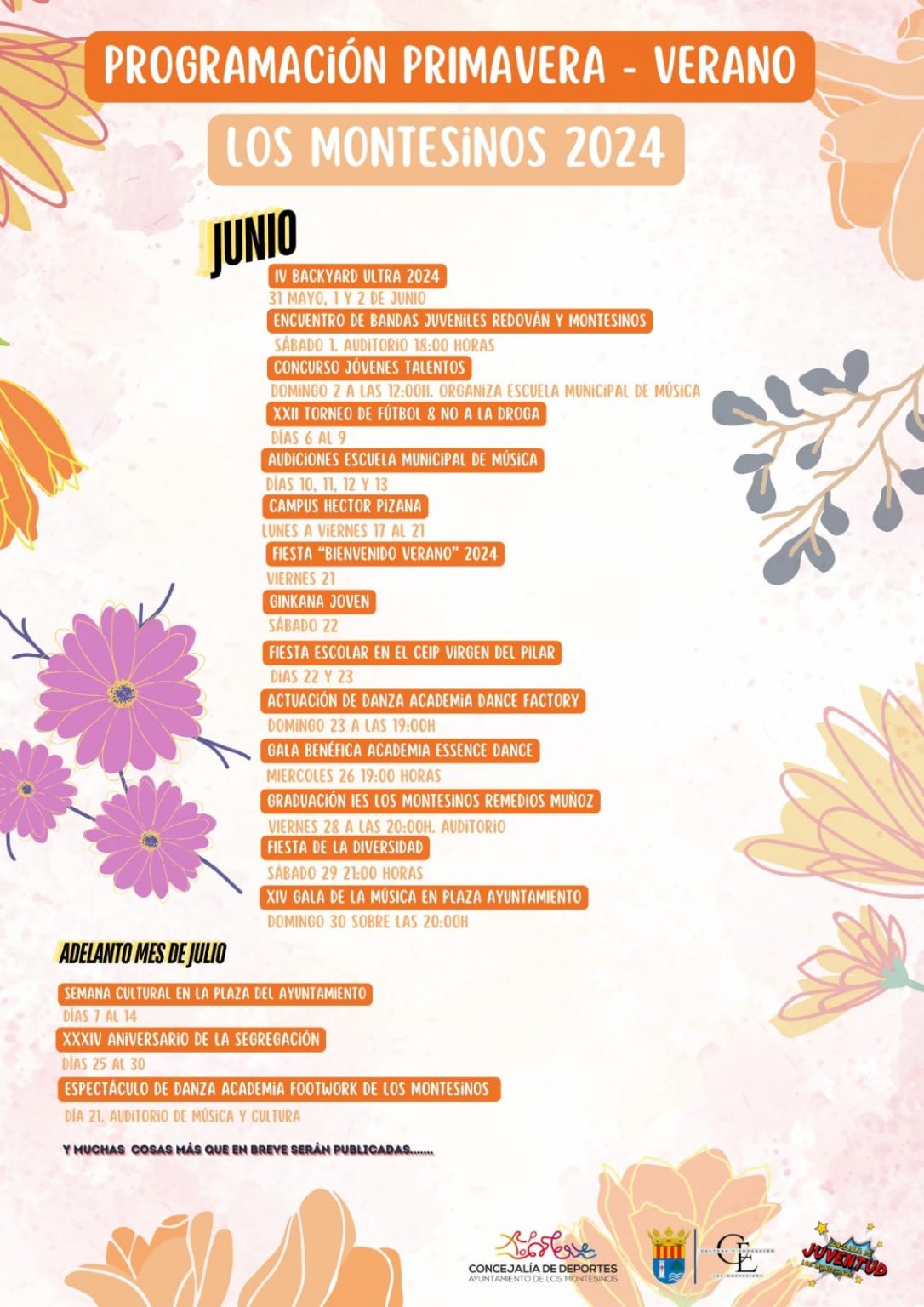 Programación de eventos Primavera-Verano 2024 - Ayuntamiento